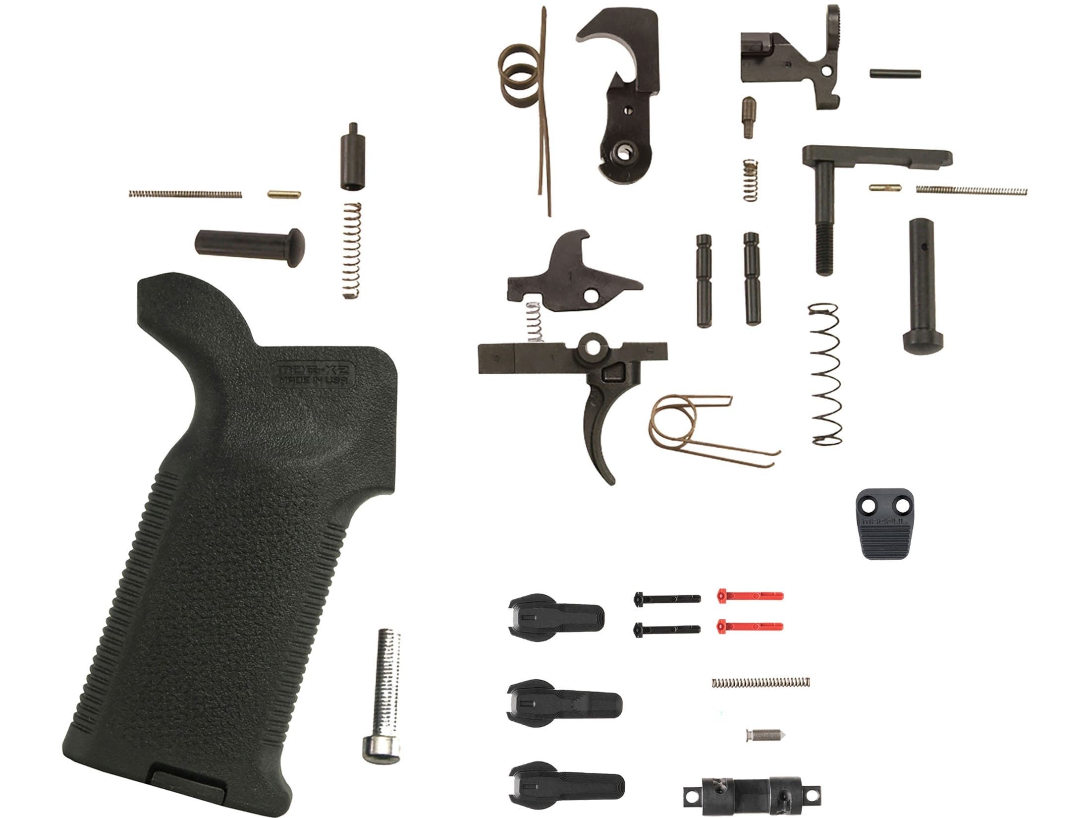 AR-STONER Duty Lower Parts Kit Magpul Mag Release Button MOE K2 Grip
