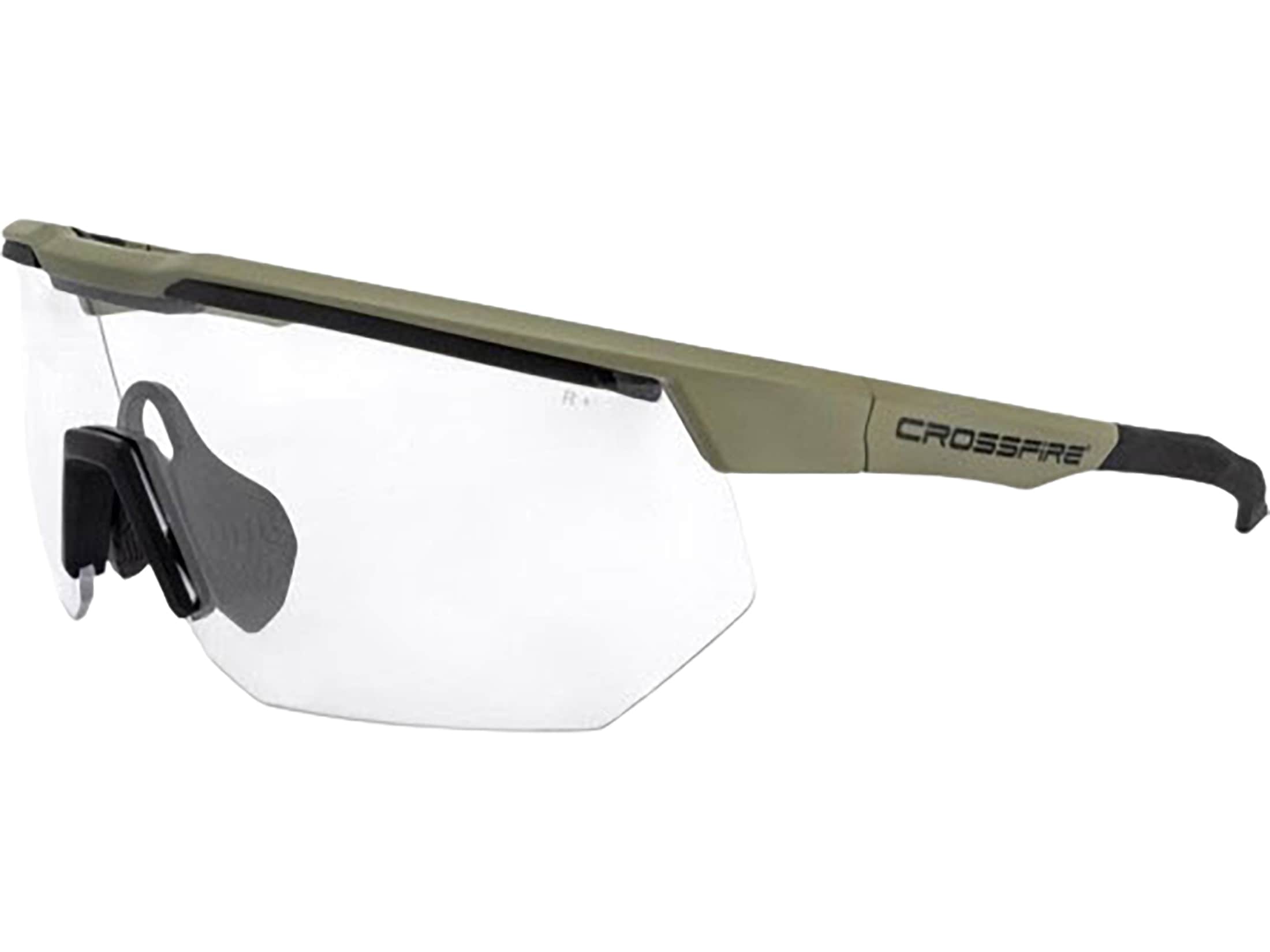 Radians Crossfire PHAZE Shooting Glasses Tan Frame Clear Lenses