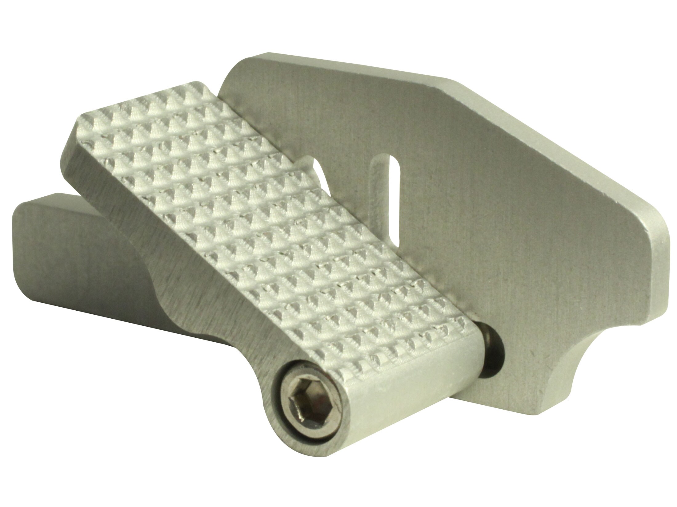 Double-Alpha Adjustable Thumb Rest 1 Hole Right Hand Aluminum Silver