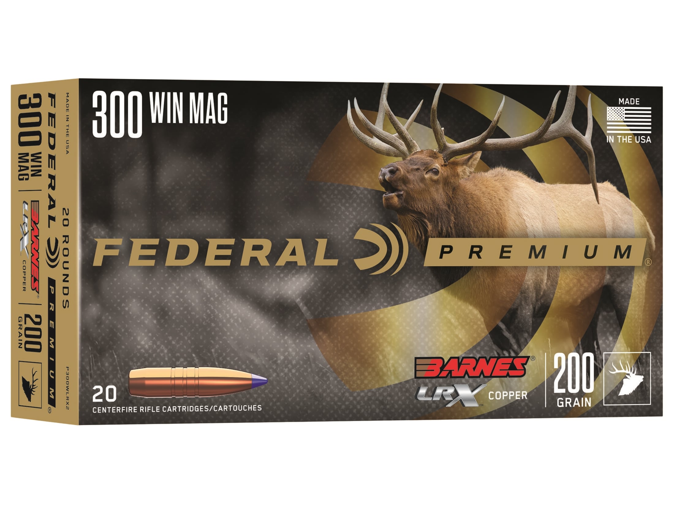 Federal Premium 300 Winchester Mag Ammo 200 Grain Barnes Long Range X
