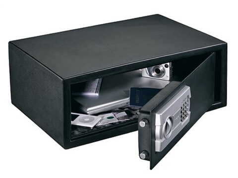 Stack-On Strong Box Safe Personal Safe Electronic Lock Charcoal Gray