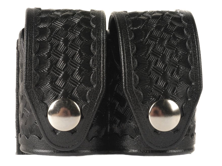 HKS Double Speedloader Pouch Hytrel Basketweave Black Medium