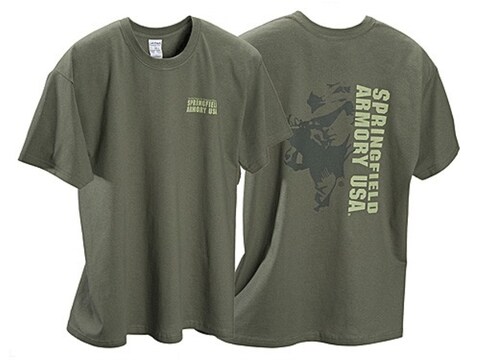 Springfield Armory Shooter T-Shirt Short Sleeve Cotton Olive Drab 2XL