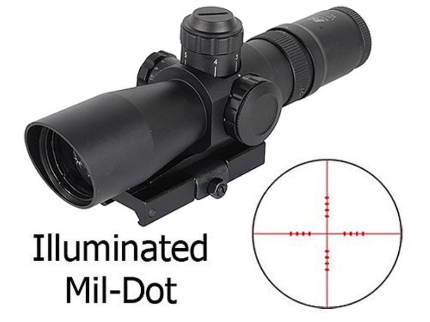 NcStar Mark 3 Compact Tactical Rifle Scope 1.25-4x 32mm Red or Green