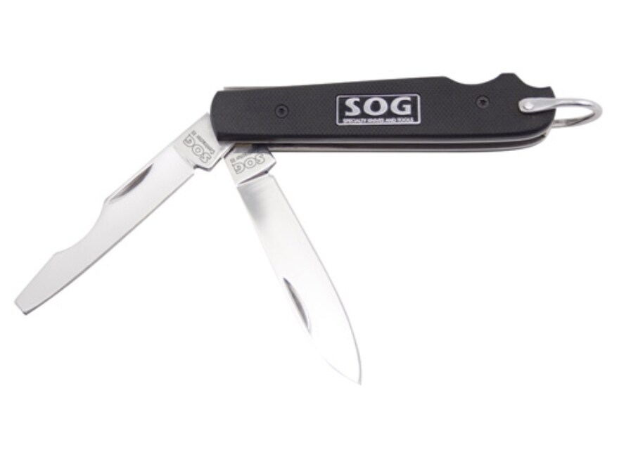 SOG Contractor III Folding Knife 2-Blade 6Cr12MoV SS Blade G-10 Handle