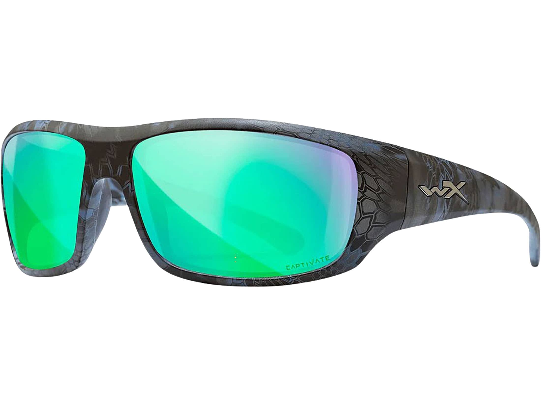 Wiley X Omega Polarized Sunglasses Kryptek Neptune Frame Green Mirror