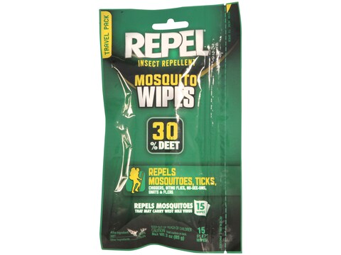 Repel Mosquito Wipes Insect Repellent Pack of 15