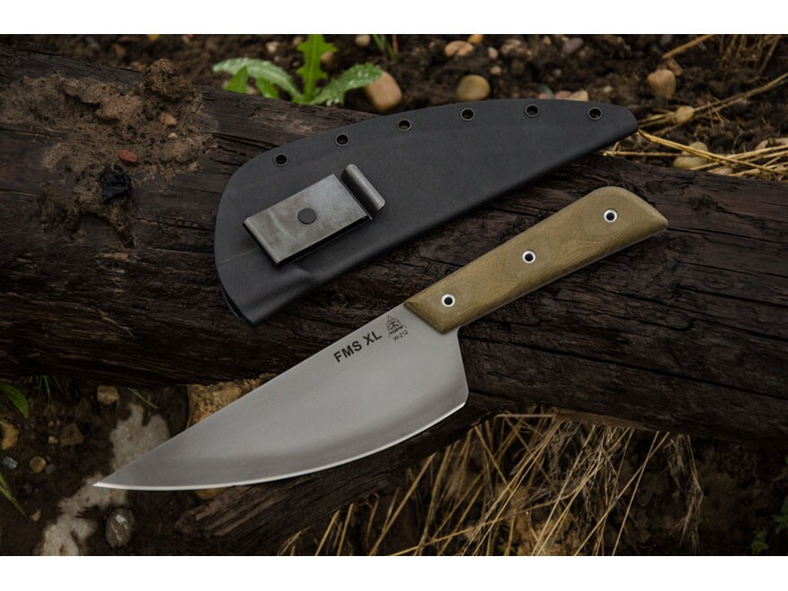 TOPS Knives FMS Frog Market Special XL Fixed Blade Knife 7.5 Clip