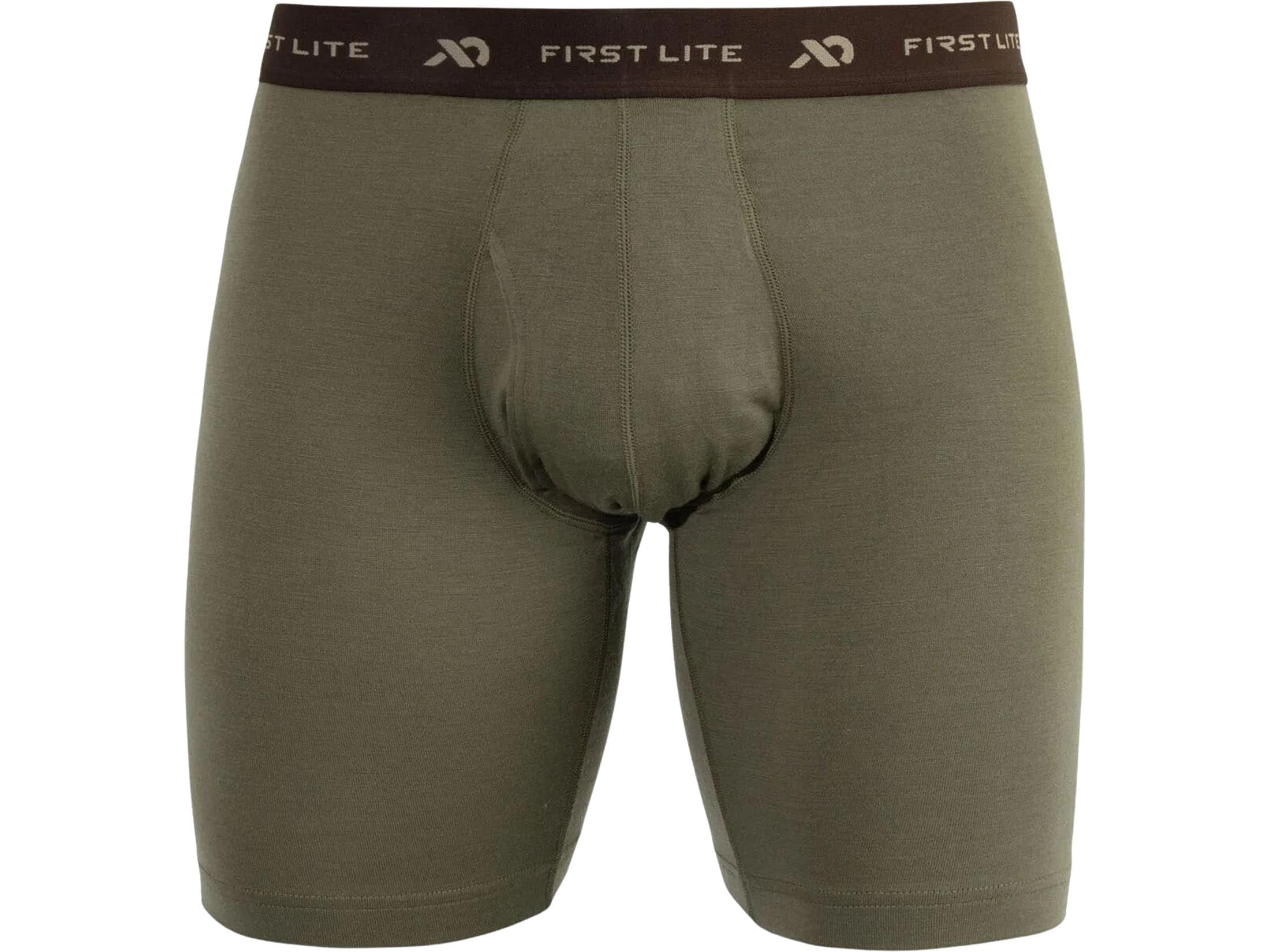 First Lite Men's Wick Game Boxer Briefs Conifer XL