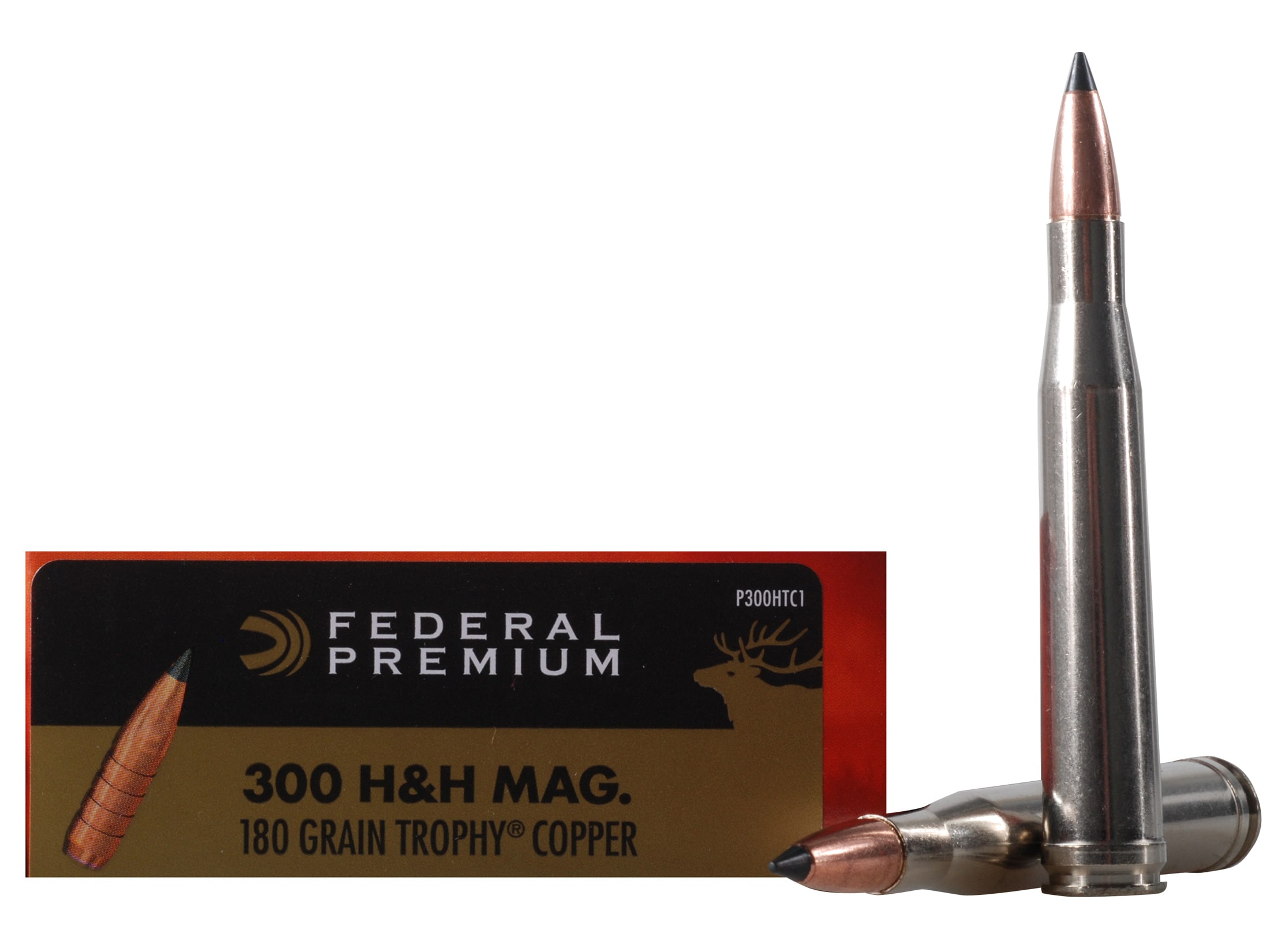 Federal Premium Vital-Shok Ammo 300 H&H Mag 180 Grain Trophy Copper