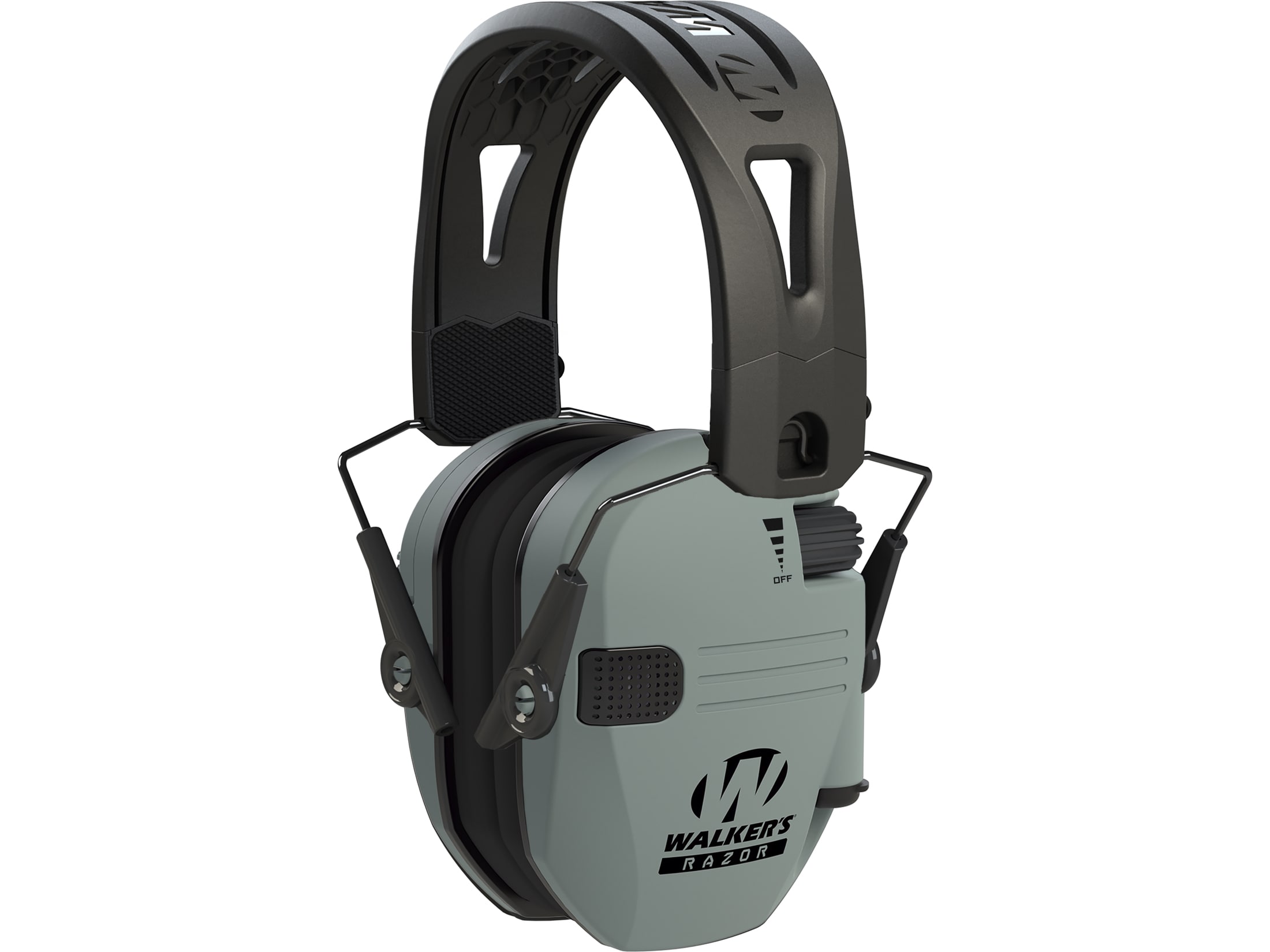 Walker's Razor Slim Low Profile Electronic Earmuffs Rubber Headband