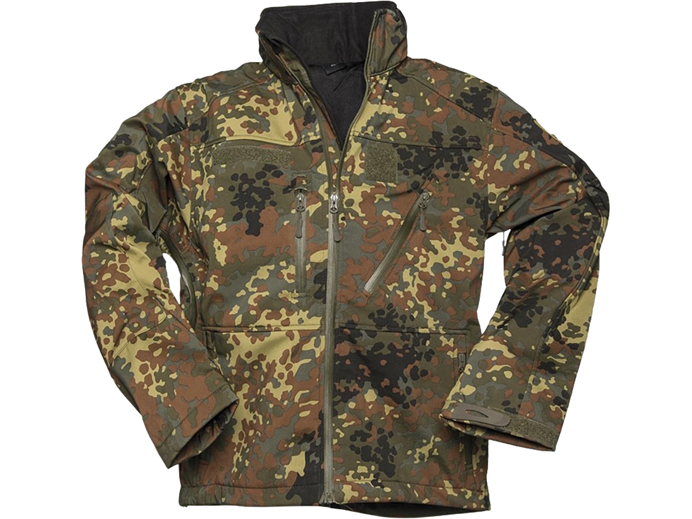 Mil-Tec Men's Soft Shell Jacket Flecktarn Camo Small