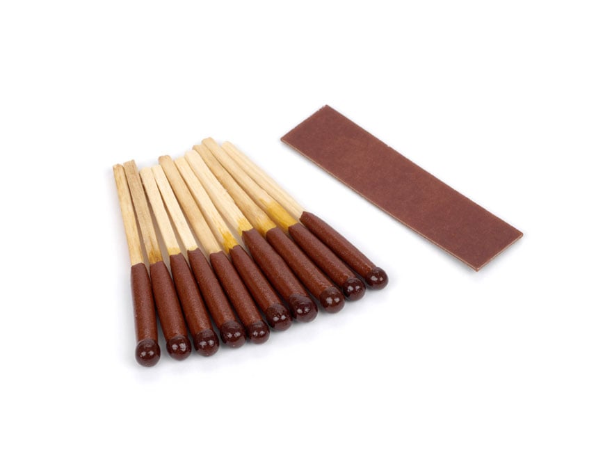 NDUR Windproof & Waterproof Matches - 10 matches Striker Board