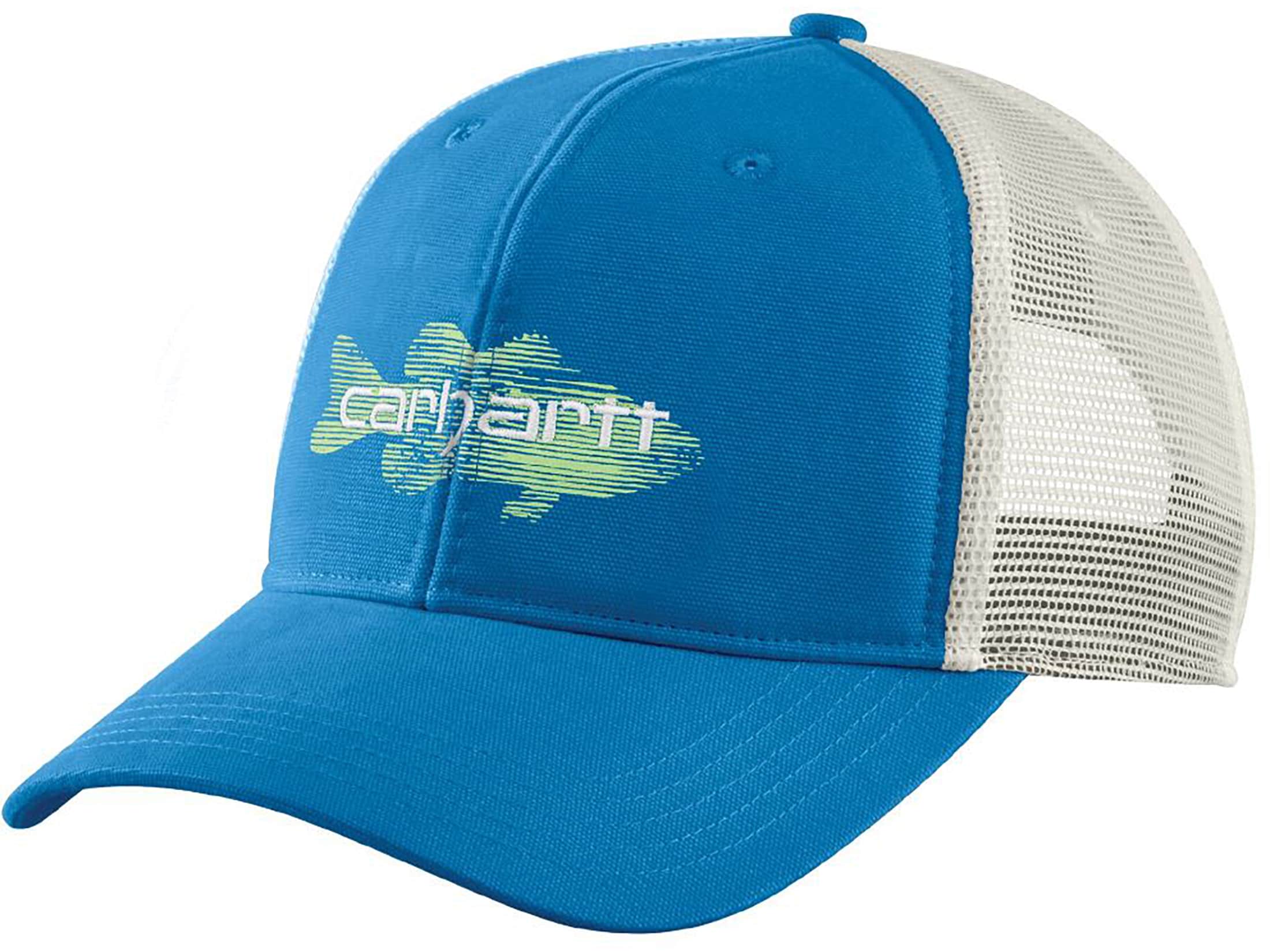 Carhartt Canvas Mesh Back Fish Graphic Hat Asphalt One Size Fits Most