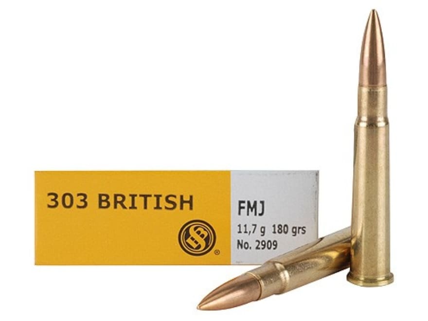Sellier & Bellot 303 British Ammo 180 Grain Full Metal Jacket Box of