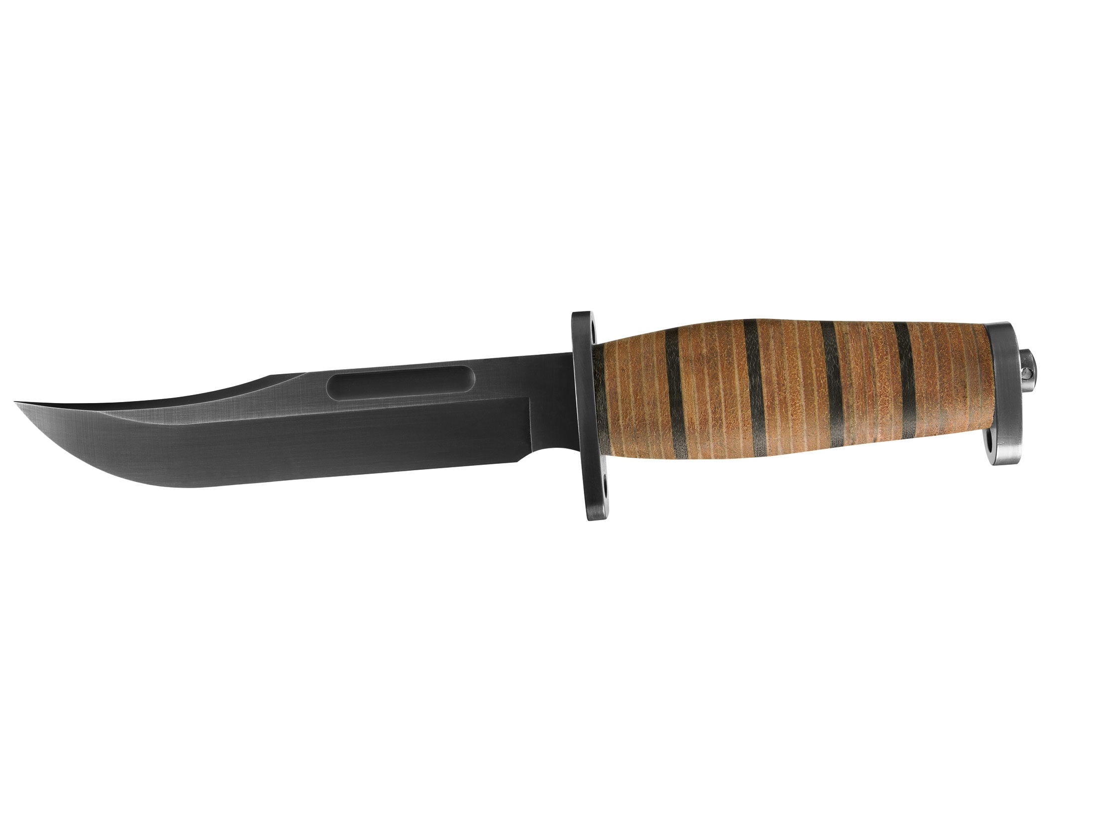Buck Brahma Fixed Blade Knife 4.5 Clip Point 420HC Steel Blade Leather