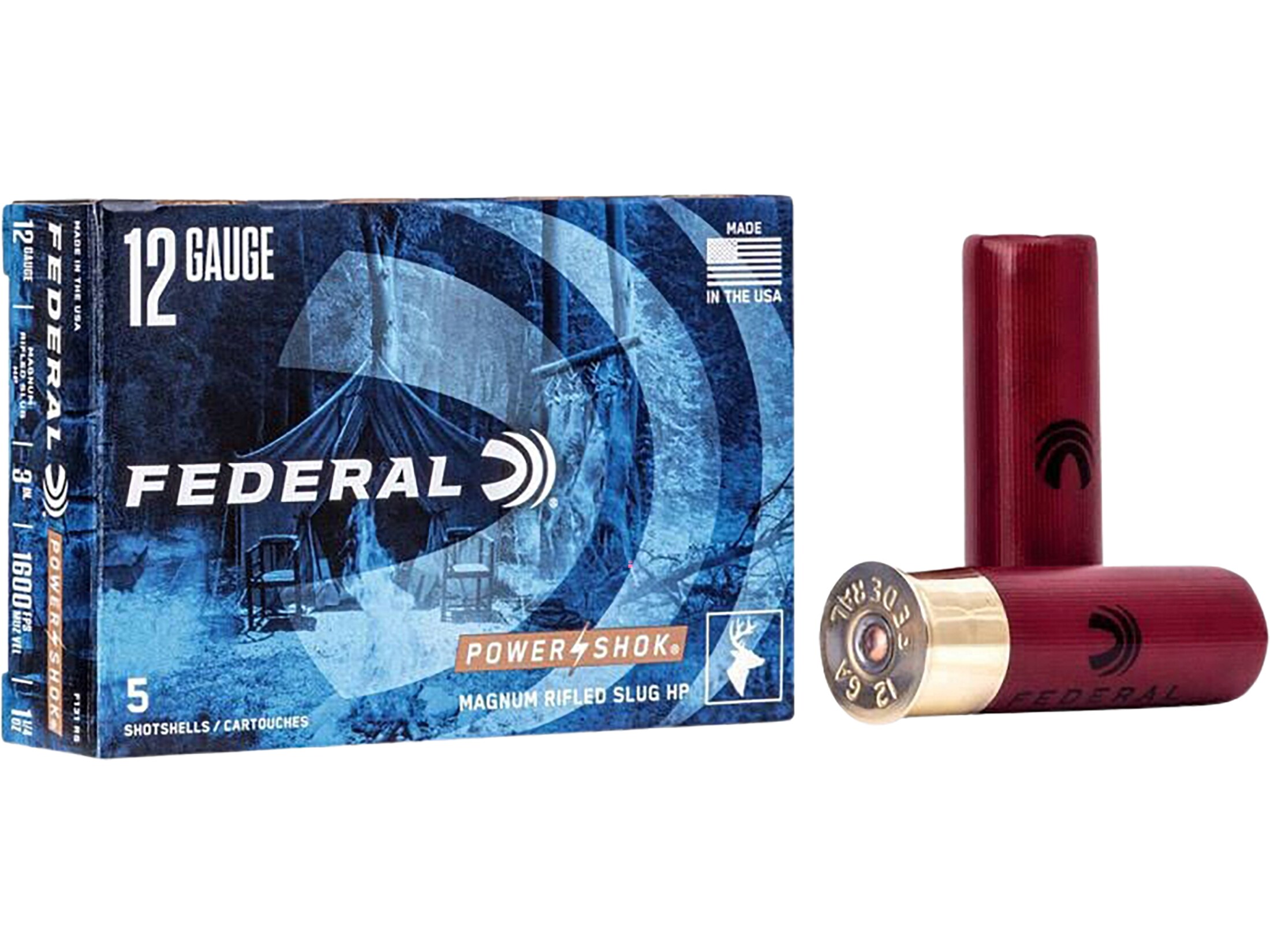Federal Power Shok 12 Ga Hollow Point Rifled Slug 3 1 1 4oz Box Of 5 Federal Power Shok 12 Ga Hollow Point Rifled Slug 3 1 1 4oz Box Of 5