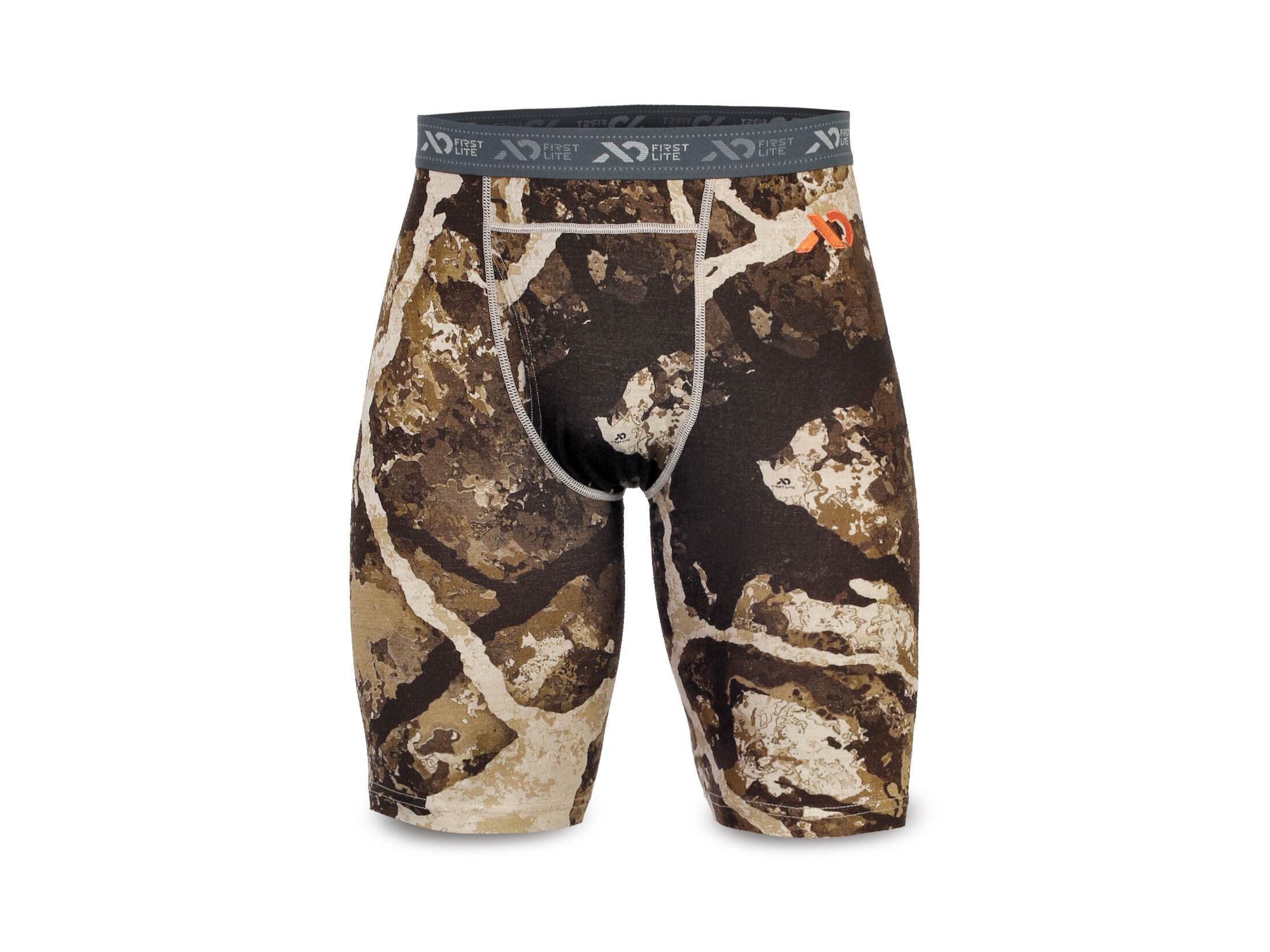 First Lite Men's Red Desert Boxer Underwear Merino Wool Cipher Camo
