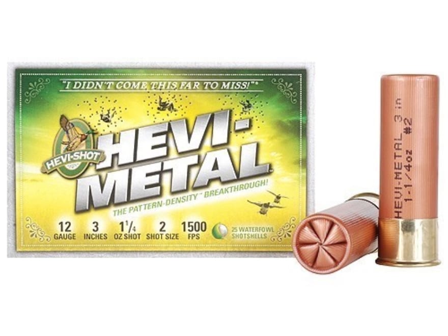 Hevi-Shot Hevi-Metal Waterfowl 12 Ga Ammo 3 #2 Steel Bismuth Shot