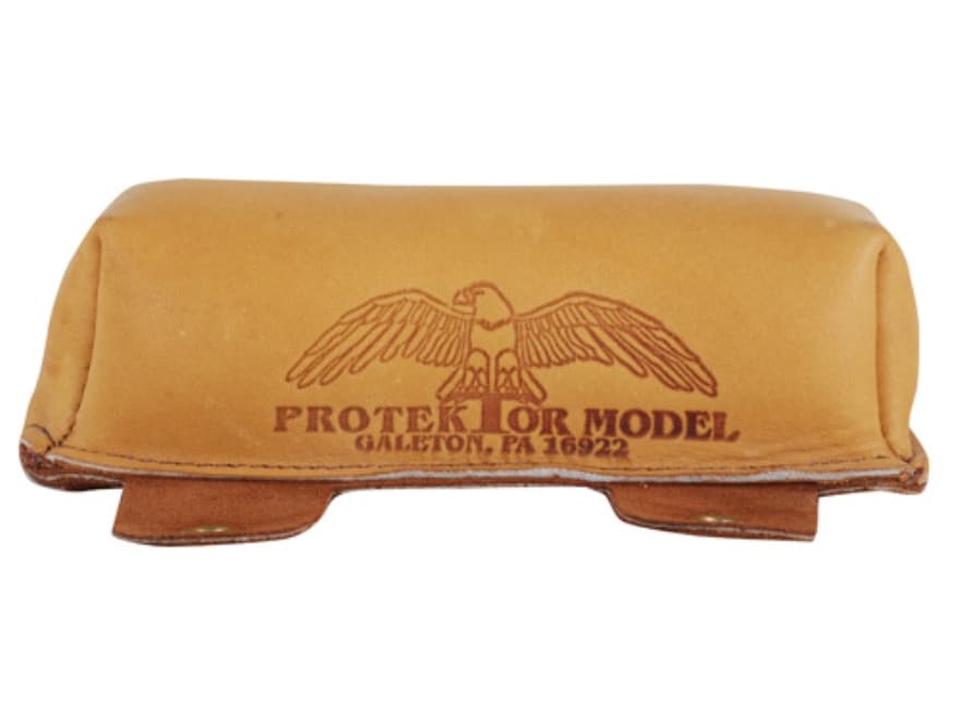 Protektor Sausage Front Shooting Rest Bag Leather Tan Unfilled