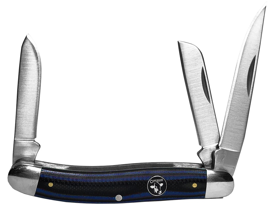 American Buffalo Knife & Tool Cowhand Stockman Blue Folding Knife 2.5