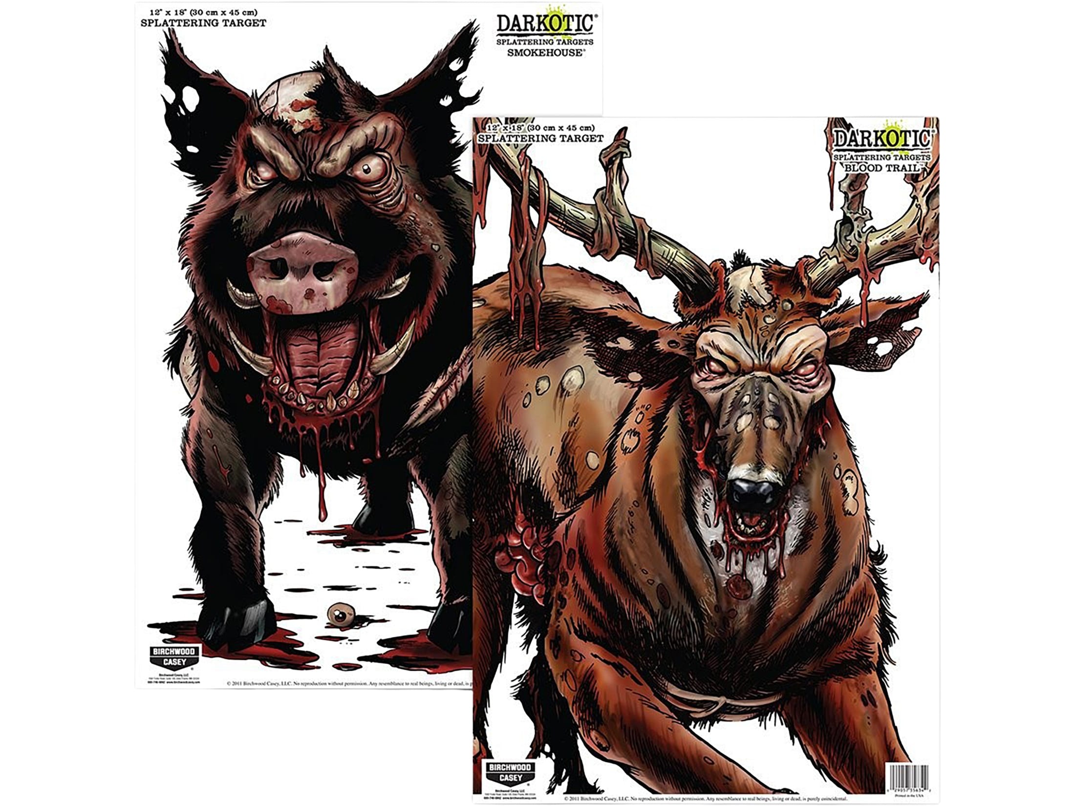 Birchwood Casey 12 x 18 Darkotic Smokehouse, Blood Trail Paper Target