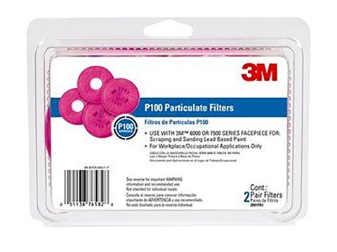 3M P100 Particulate Filters 3M 6500 Respirator Package of 2