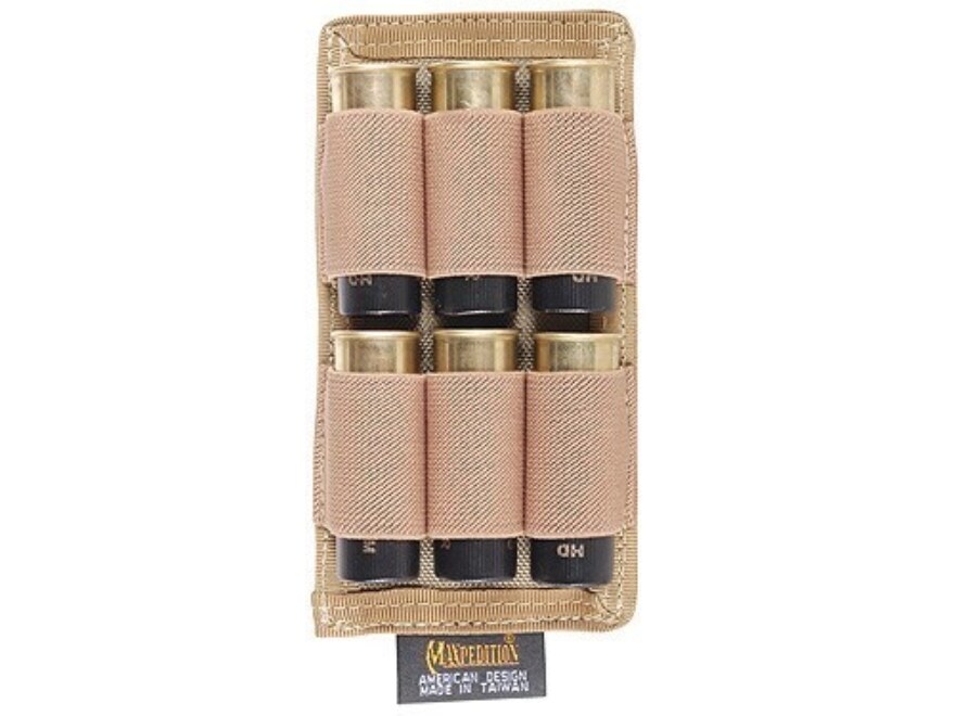 Maxpedition Vertical Shotgun Shotshell Panel 6-Round Nylon Khaki