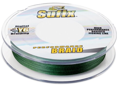 Sufix Performance Braided Fishing Line 50lb 150yd Low-Vis Green