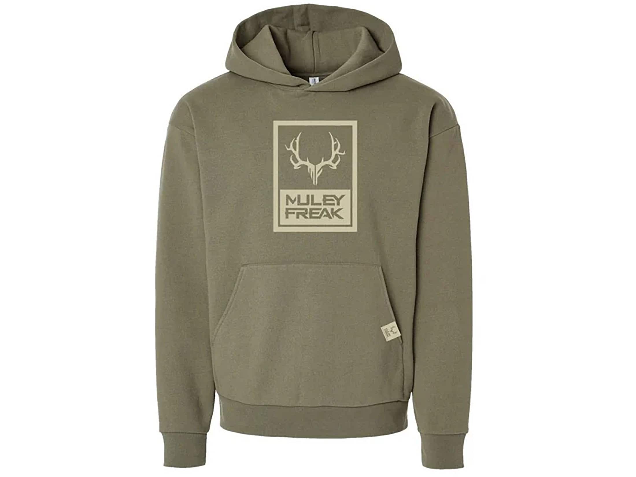 Muley Freak Men's Outlaw Heavyweight Performance Hoodie Olive 2XL