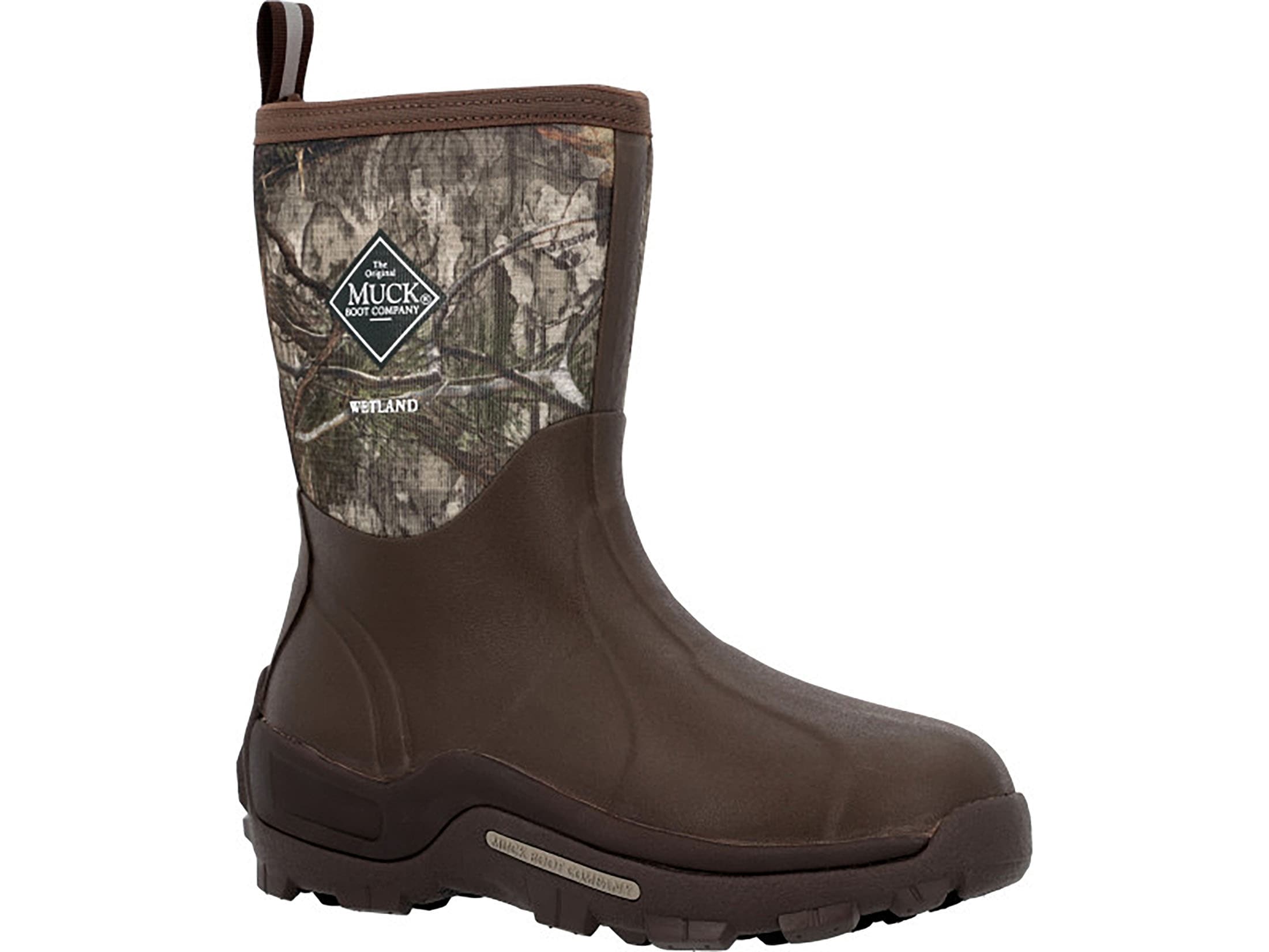 Muck Boots Wetland 12 Rubber Boots Brown/Mossy Oak Country DNA Men's