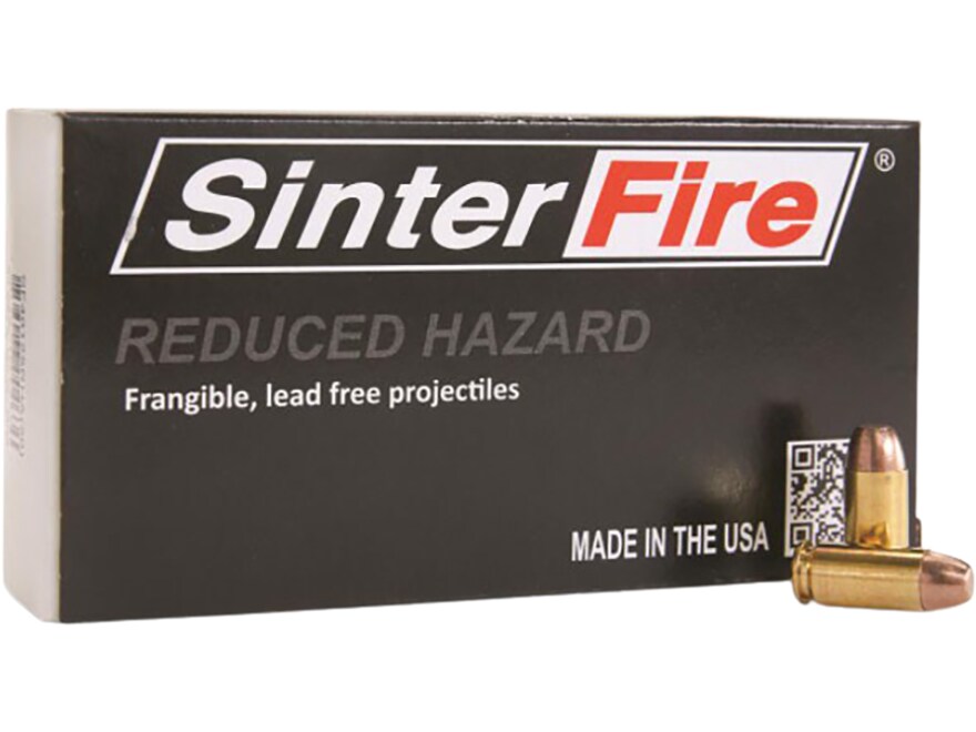 SinterFire Reduced Hazard 40 S&W Ammo 125 Grain Frangible Flat Nose