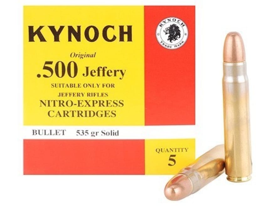 Kynoch 500 Jeffery Ammo 535 Grain Woodleigh Weldcore Full Metal Jacket