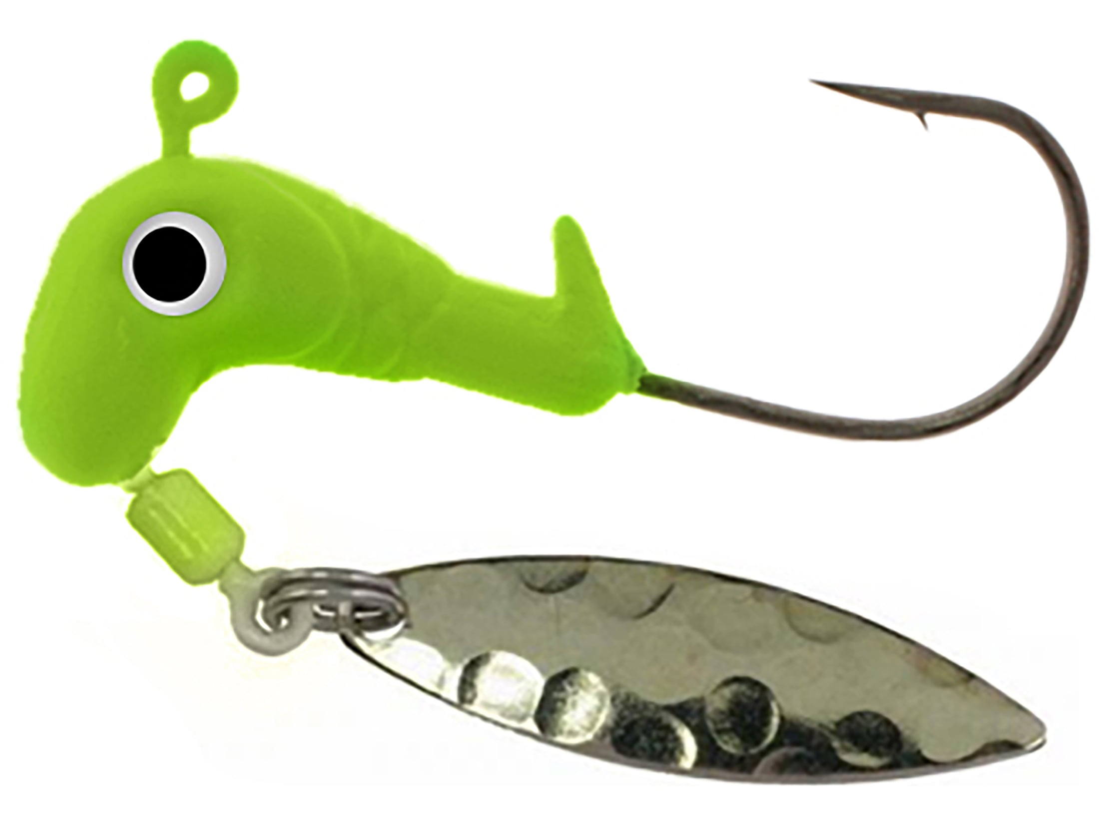 Road Runner Barbed Glow Head 1/8oz Underspin Jighead White Glow