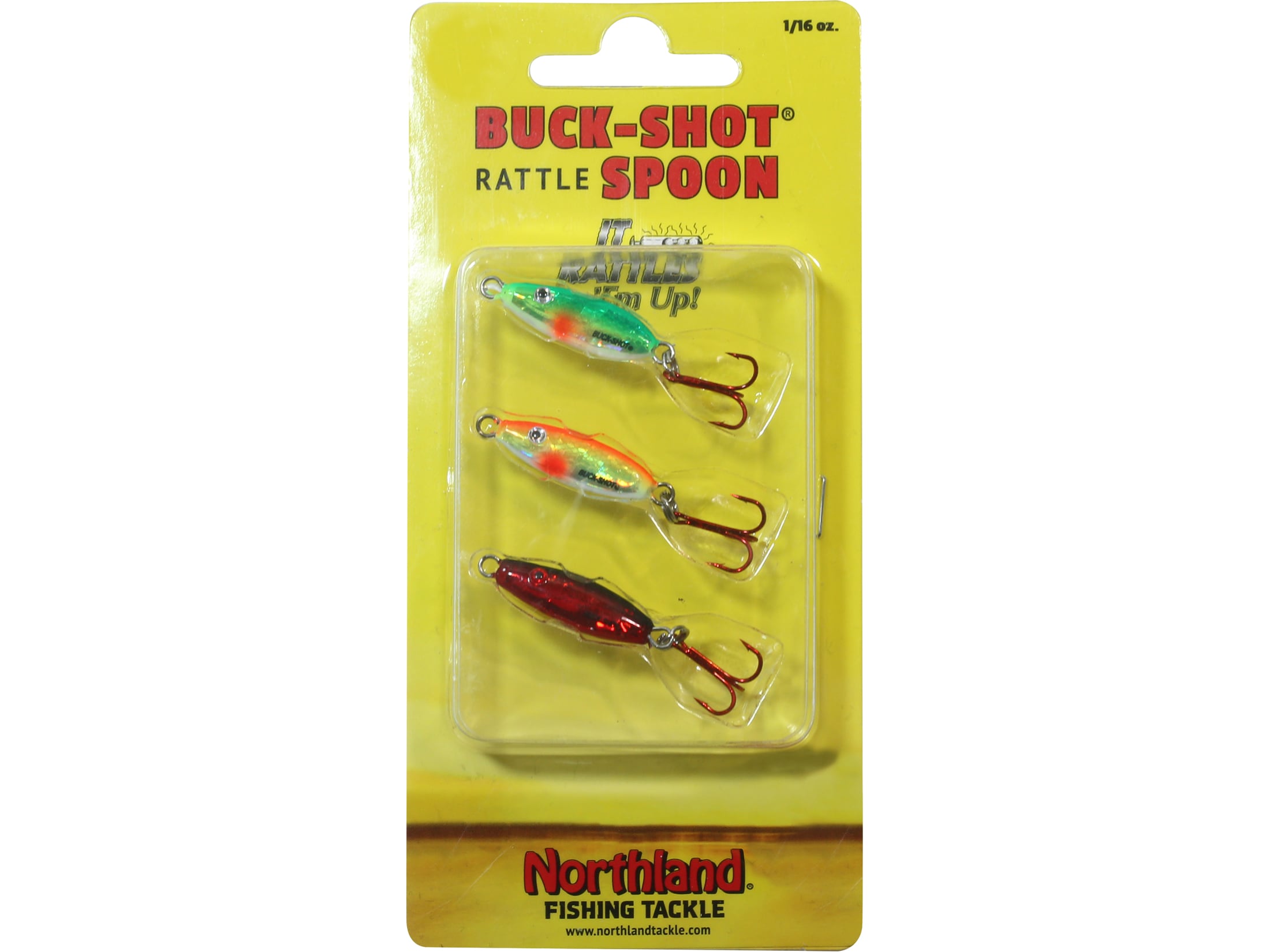 Northland Buck-Shot Rattle Spoon Super Glo Chub 1/2oz