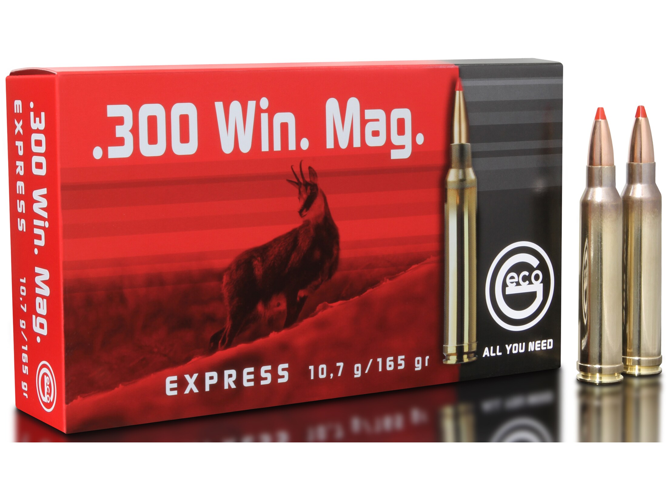 Geco 300 Winchester Mag Ammo 165 Grain Geco Express Polymer Tip Box of