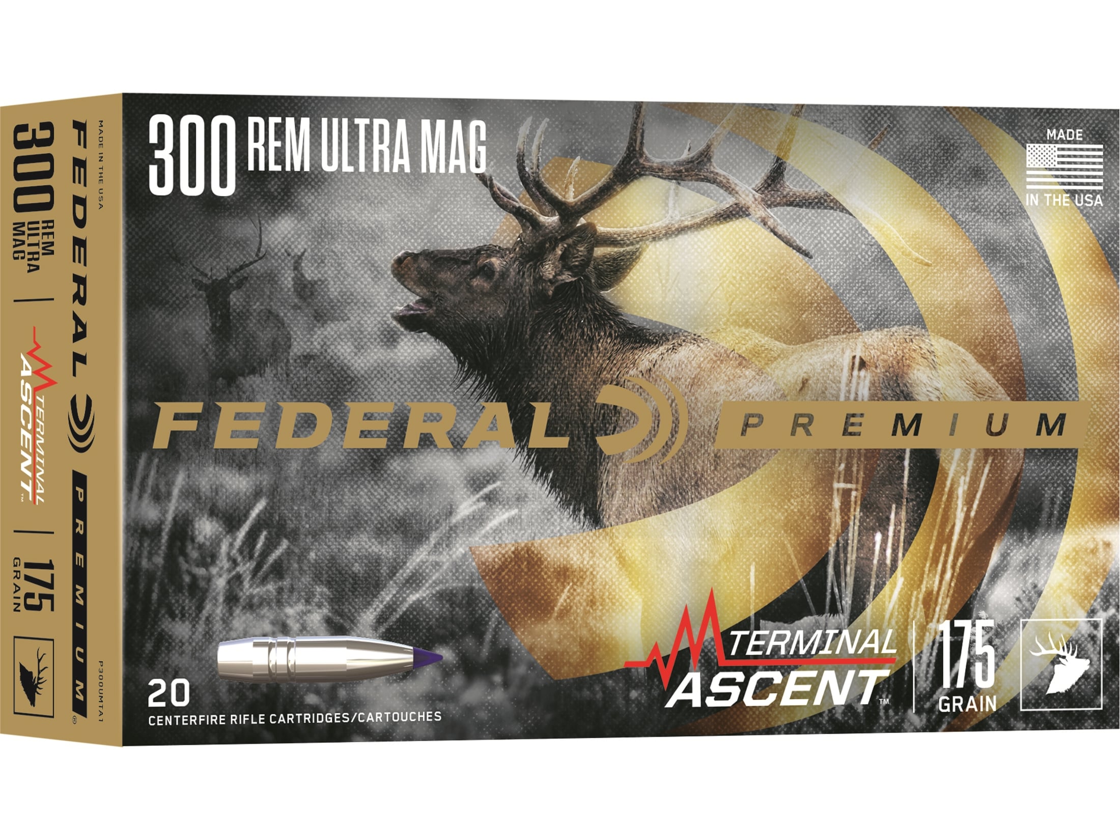 Federal Premium 300 Remington Ultra Mag Ammo 175 Grain Federal