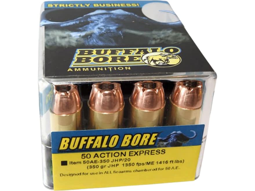 Buffalo Bore 50 Action Express Ammo 350 Grain Jacketed Hollow Point