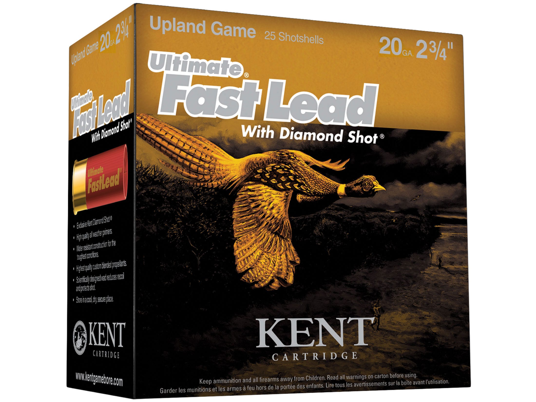 Kent Ultimate Fast Lead Diamond Upland 20 Ga Ammo 2-3/4 #6 Lead Shot