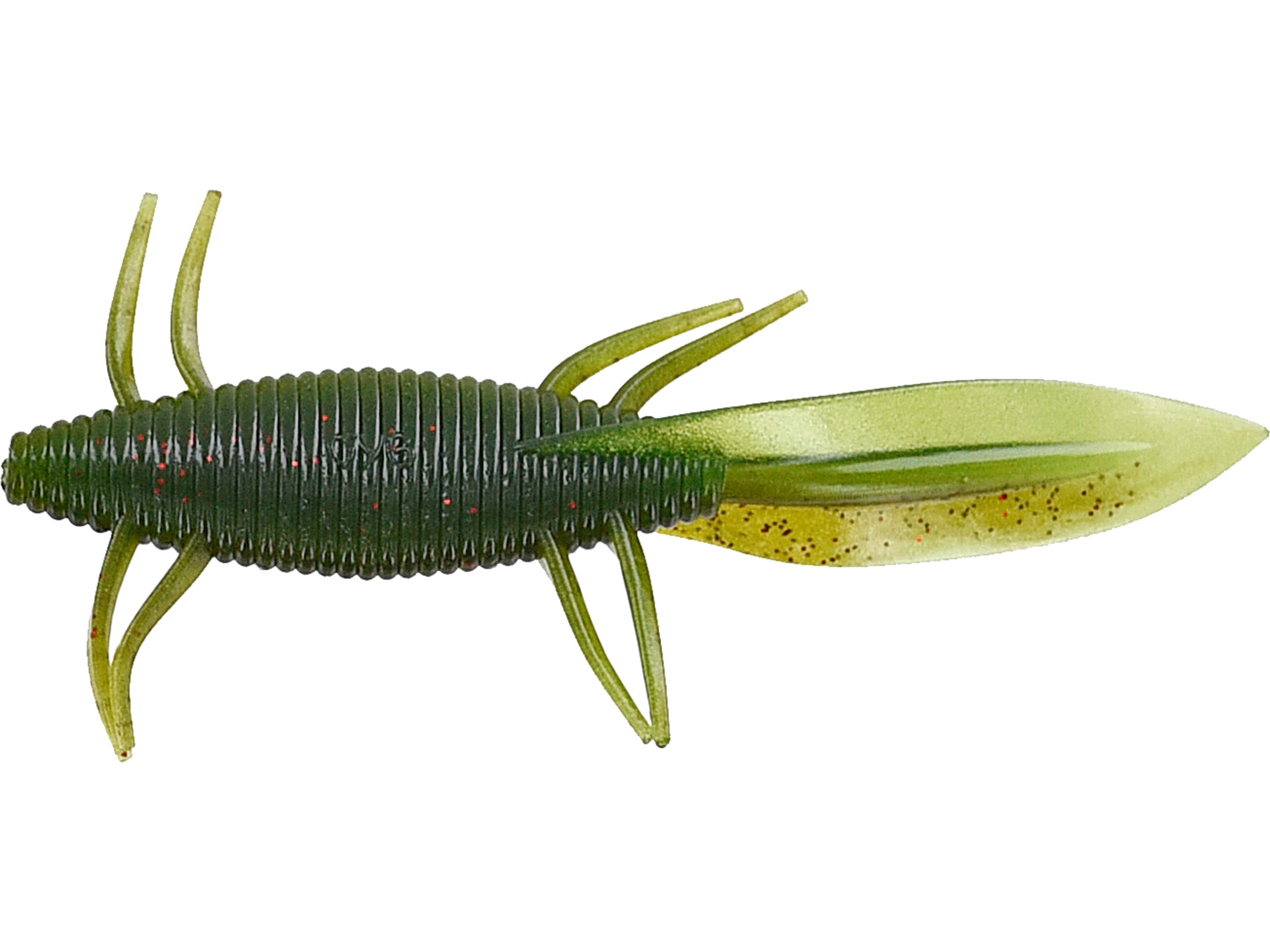 Yamamoto 5'' Sanshouo Creature Grn Pmpkn W/Red Flk/042J