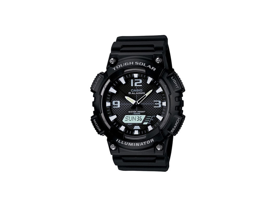 Casio Multi-Function Digital Analog Solar Watch Resin Band Black