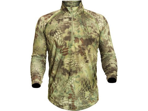 Kryptek Men's Helios Shirt 1/4 Zip Long Sleeve Polyester Highlander