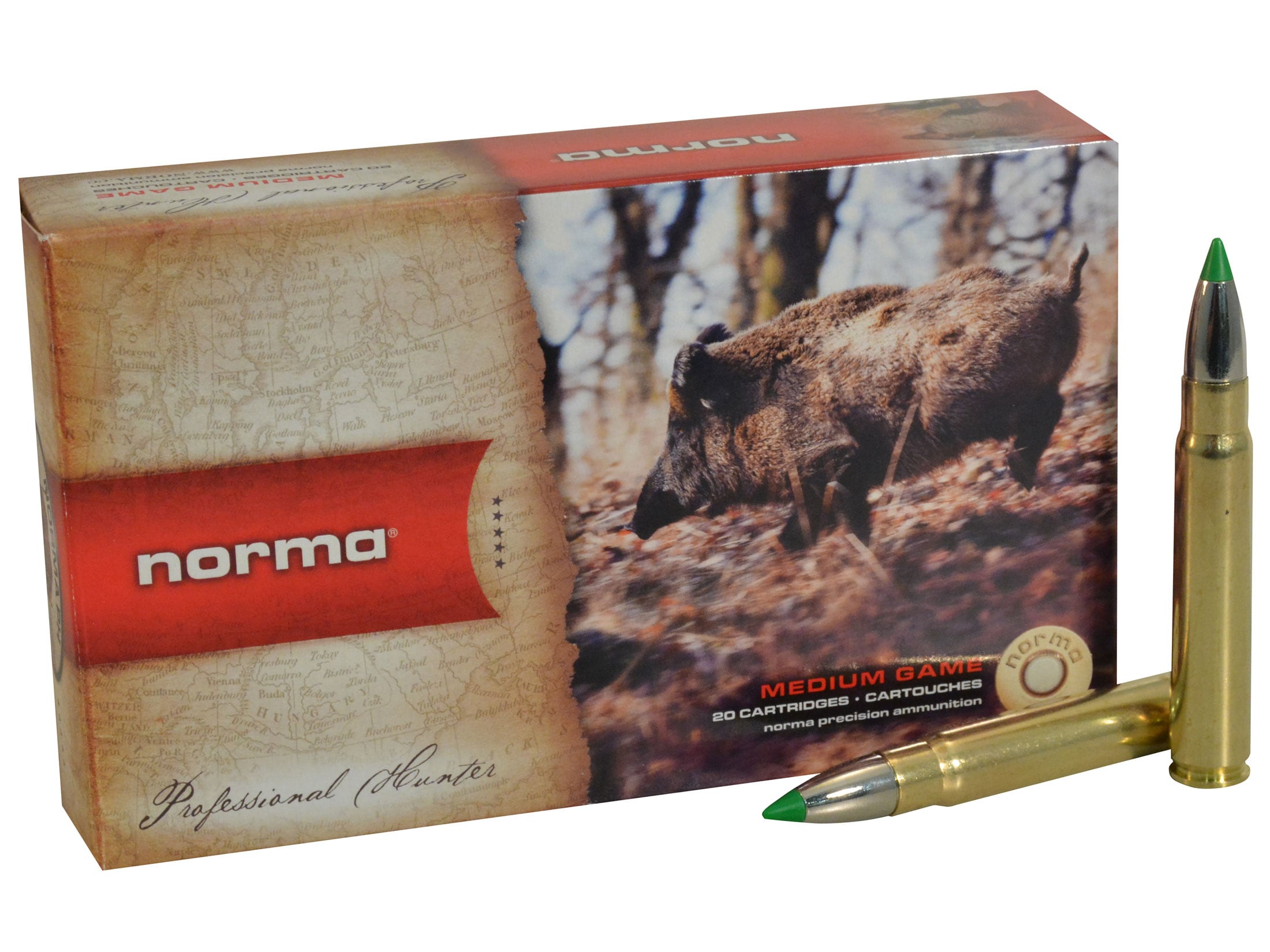 Norma American PH Ecostrike 9.3x62mm Mauser Ammo 225 Grain Polymer Tip