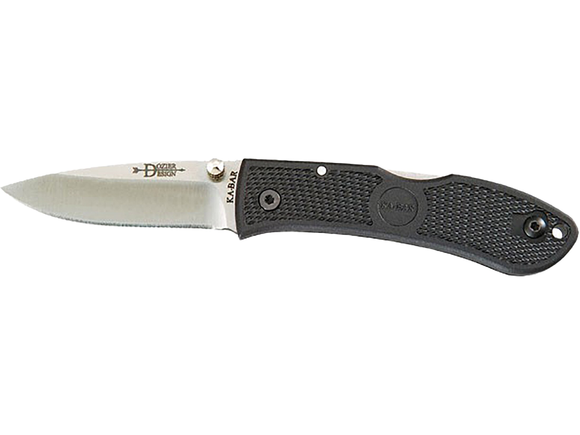 KA-BAR Mini Dozier Pocket Knife 2.25 Drop Point AUS-8 Black Blade