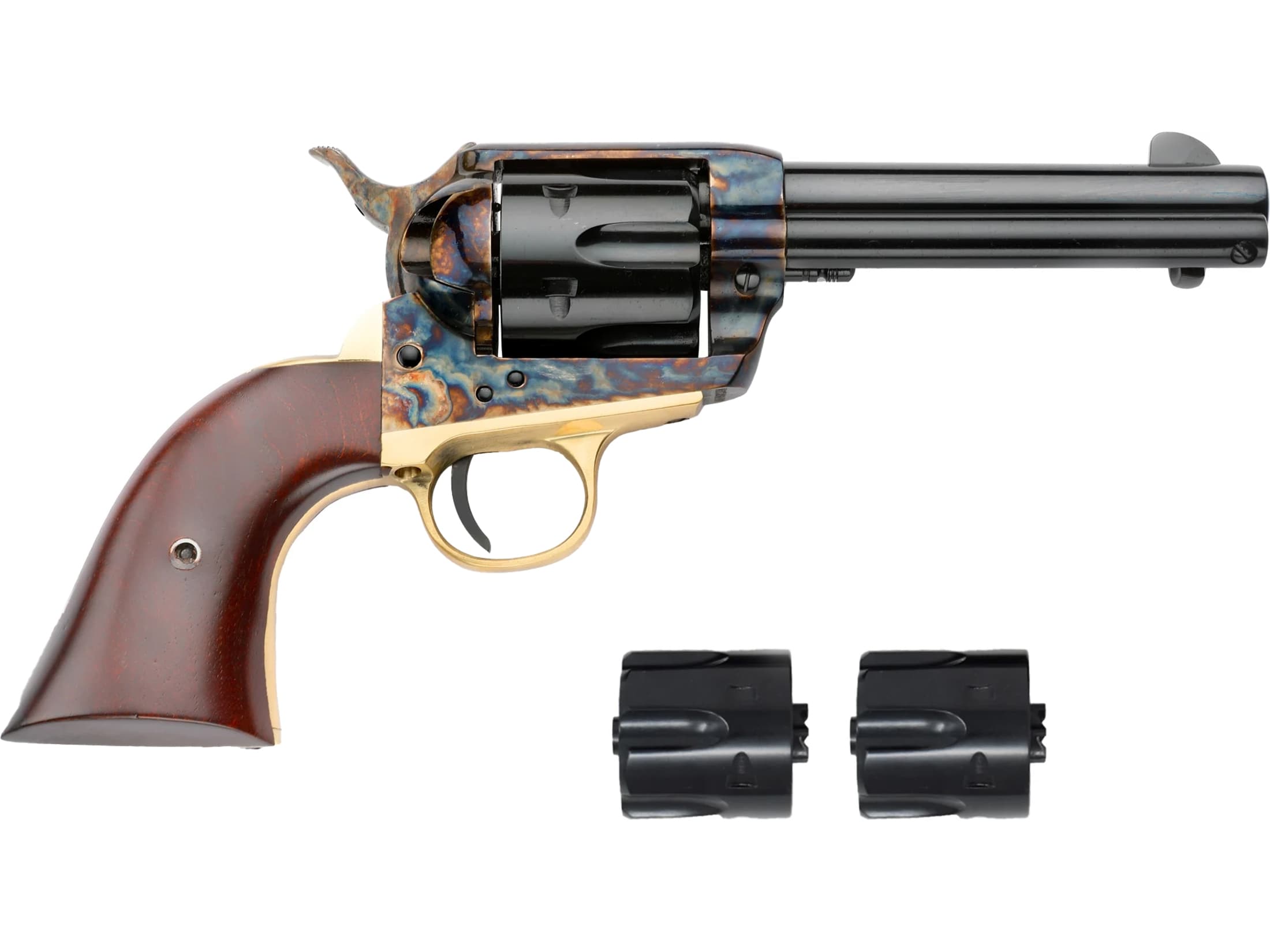 Pietta King Trio 38 Super Revolver 4.75 Blued Barrel 6 Round Wood Grip