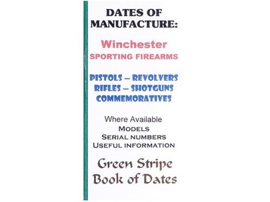 Green Stripe Data Books Winchester Book by Firing Pin Enterprises