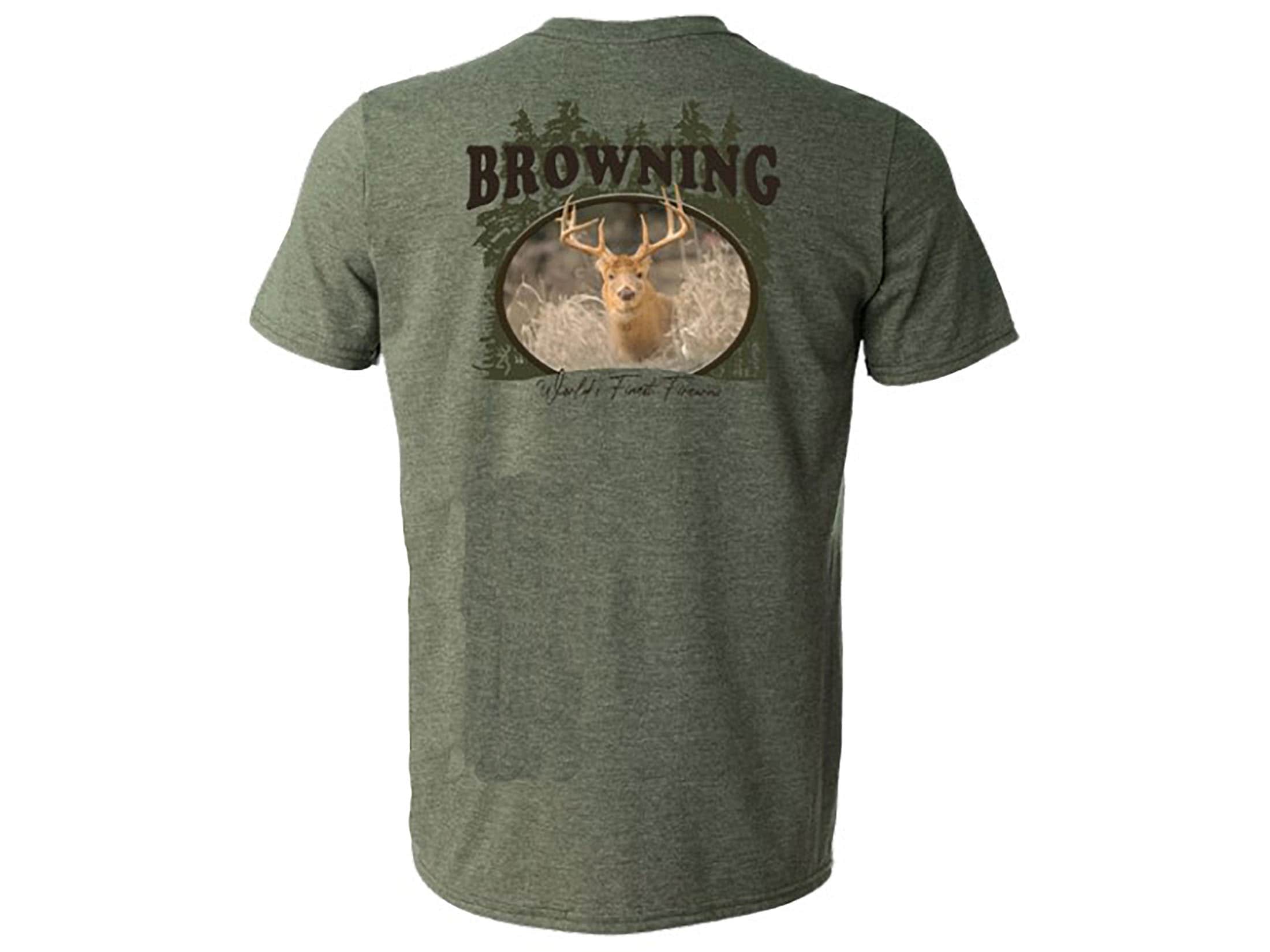 Browning Men's Browning Whitetail Short Sleeve T Shirt Military Green