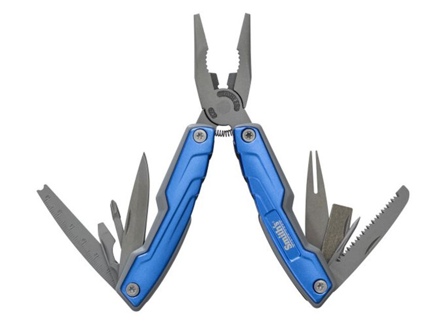 Smith's Fisherman's Multi-Tool SS Blades Polymer Handle Blue