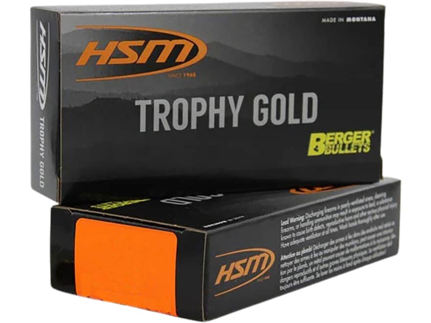 HSM Trophy Gold 300 Winchester Short Mag (WSM) Ammo 210 Grain Berger