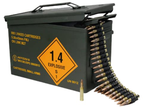 Magtech Ammo 5.56x45mm NATO 62 Grain Full Metal Jacket 800 Linked